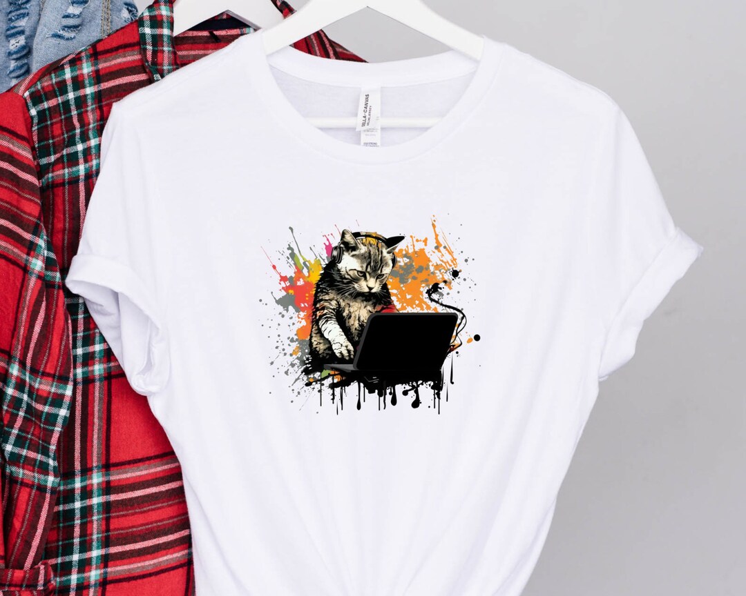 Hacker Clothing Hacker Designs Funny Cat Computer - Etsy