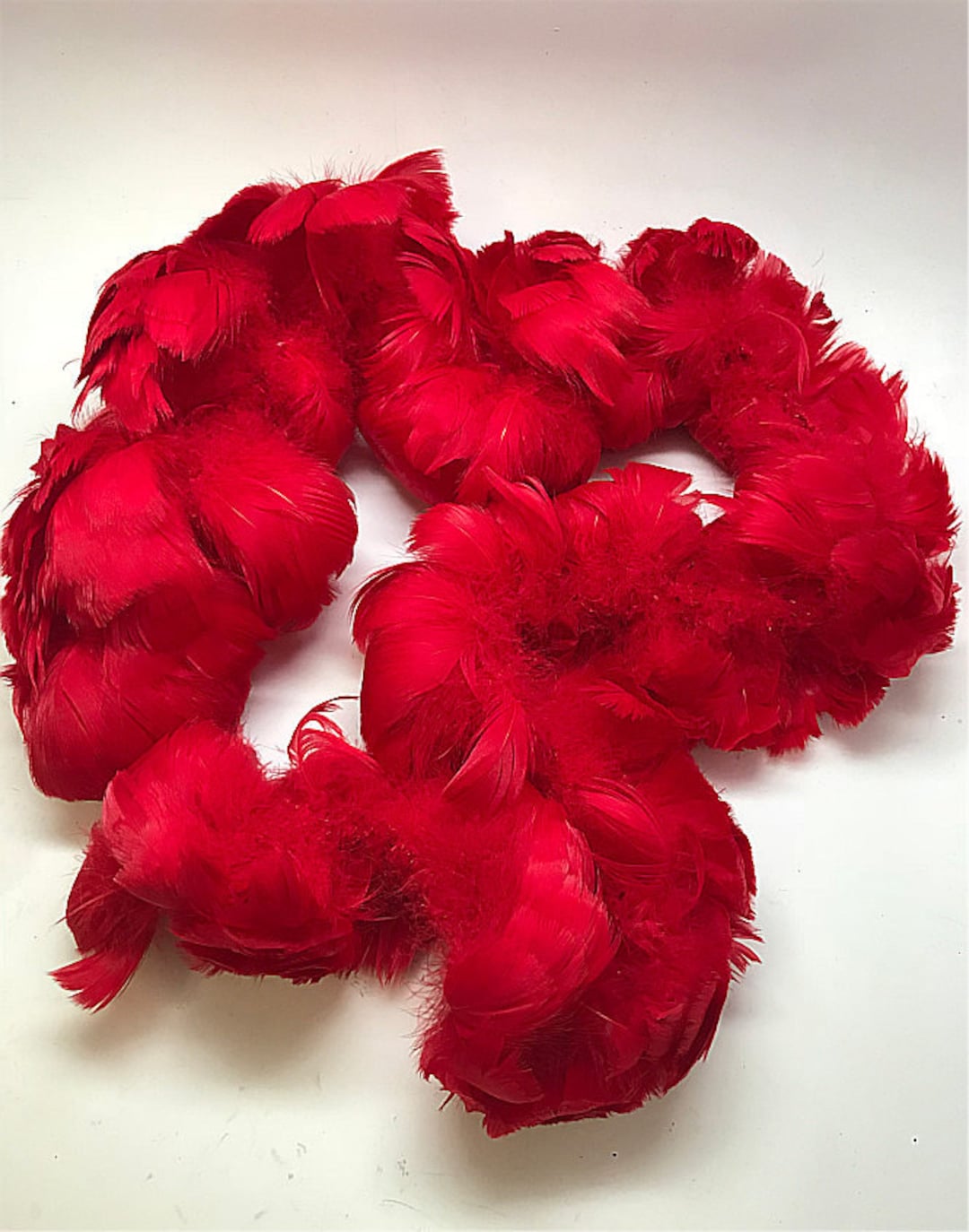 2.5-4” Goose Coquille Feathers for Hawaiian Feather Leis - 36" Strand ...