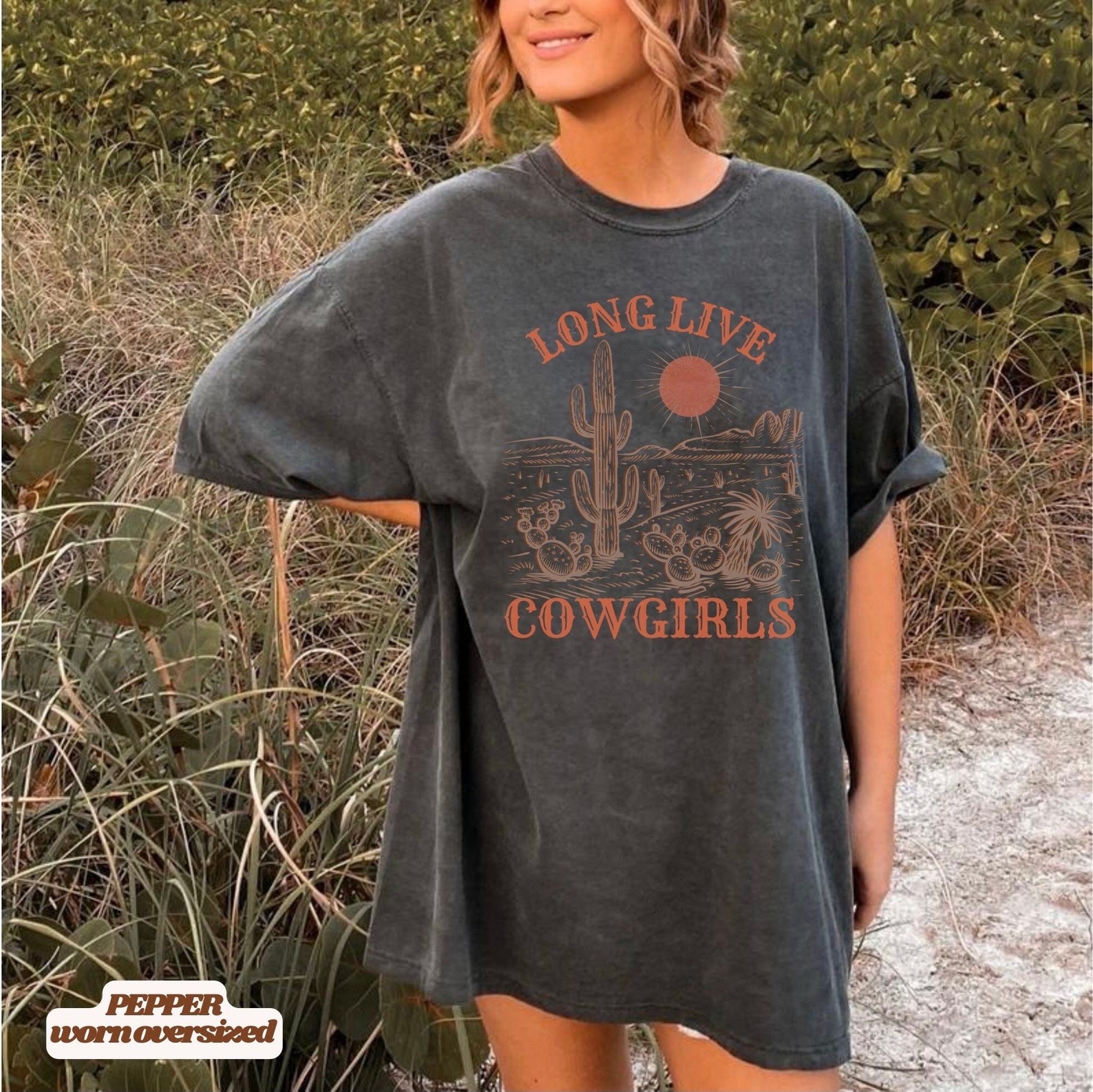Comfort Colors Cowgirl Shirt Long Live Cowgirls Boho Desert Tee Western ...