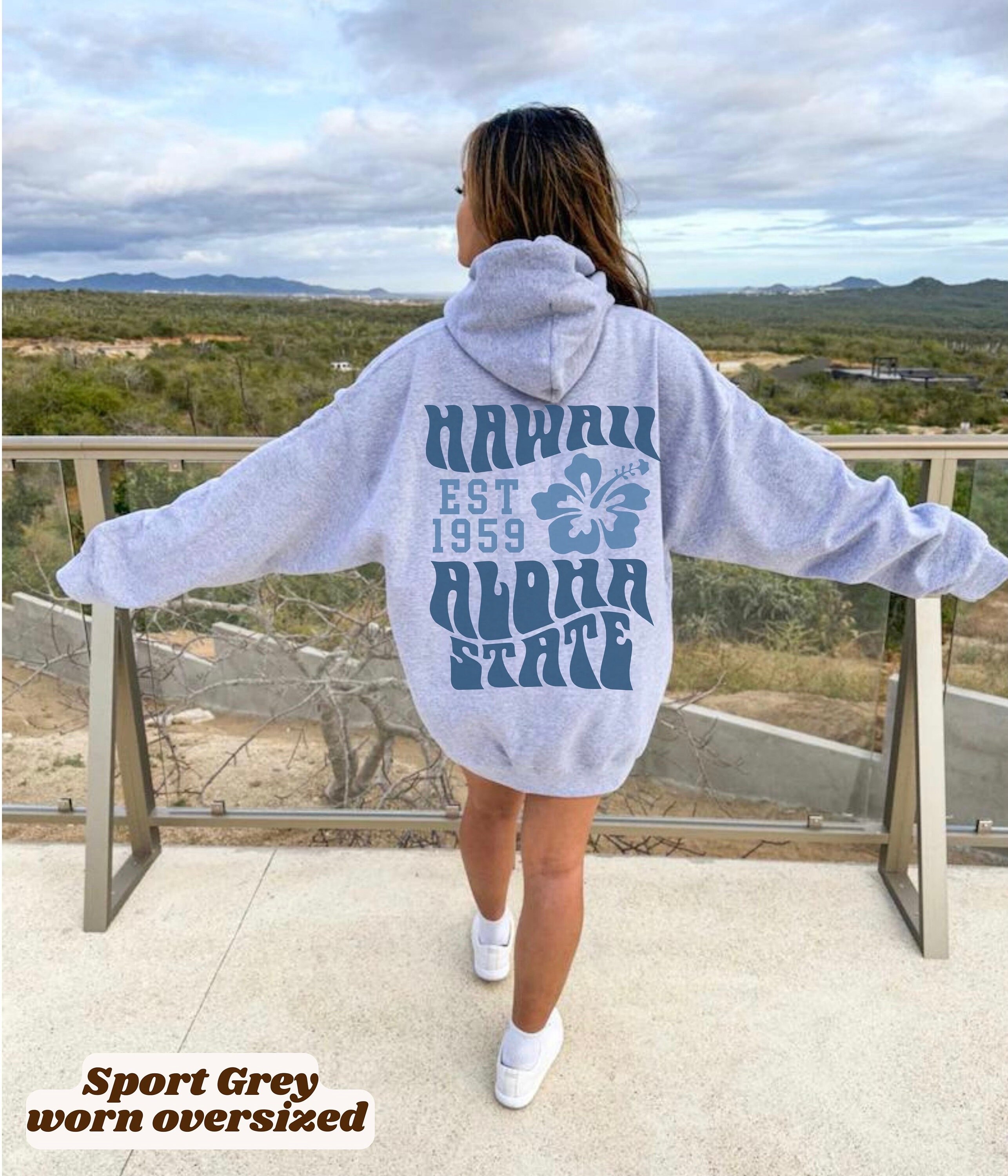 Hawaii Hoodie Coconut Girl VSCO Girl Preppy Clothes Aloha Hoodie Beachy ...
