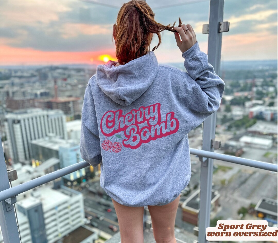 Retro Cherry Bomb Hoodie Cute Cherry Hoodie Cherries Hoodie Preppy ...
