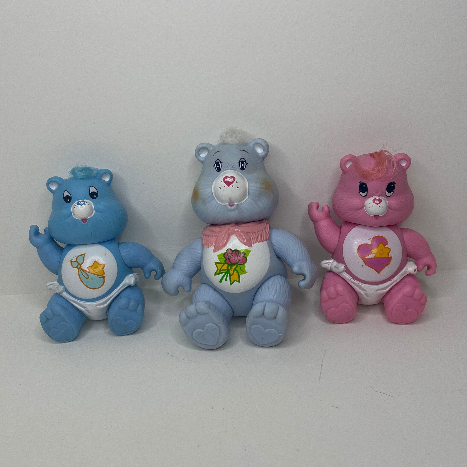 Rare Vintage Care Bears Grams Bear and Baby Hugs & Tugs Posable Figures ...