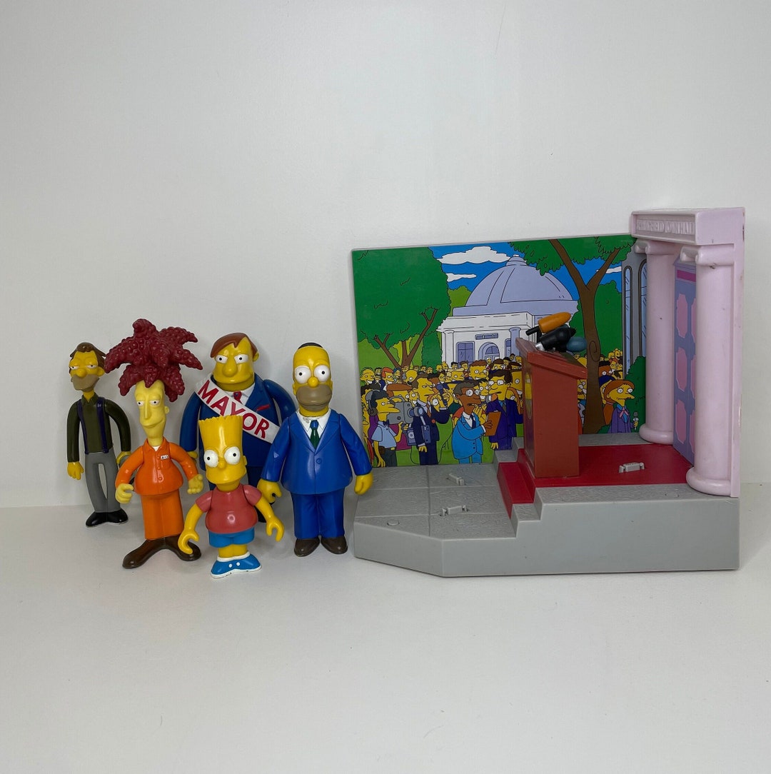 Vintage the Simpsons Interactive Environment Town Hall and Figures the ...