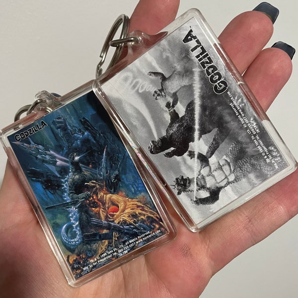 Godzilla Keychain - Etsy