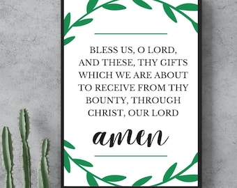 Bless Us O Lord Printable - Etsy