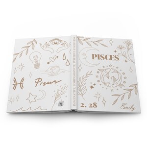Pisces Zodiac Journal Personalized Journal for Women Personalised Diary ...