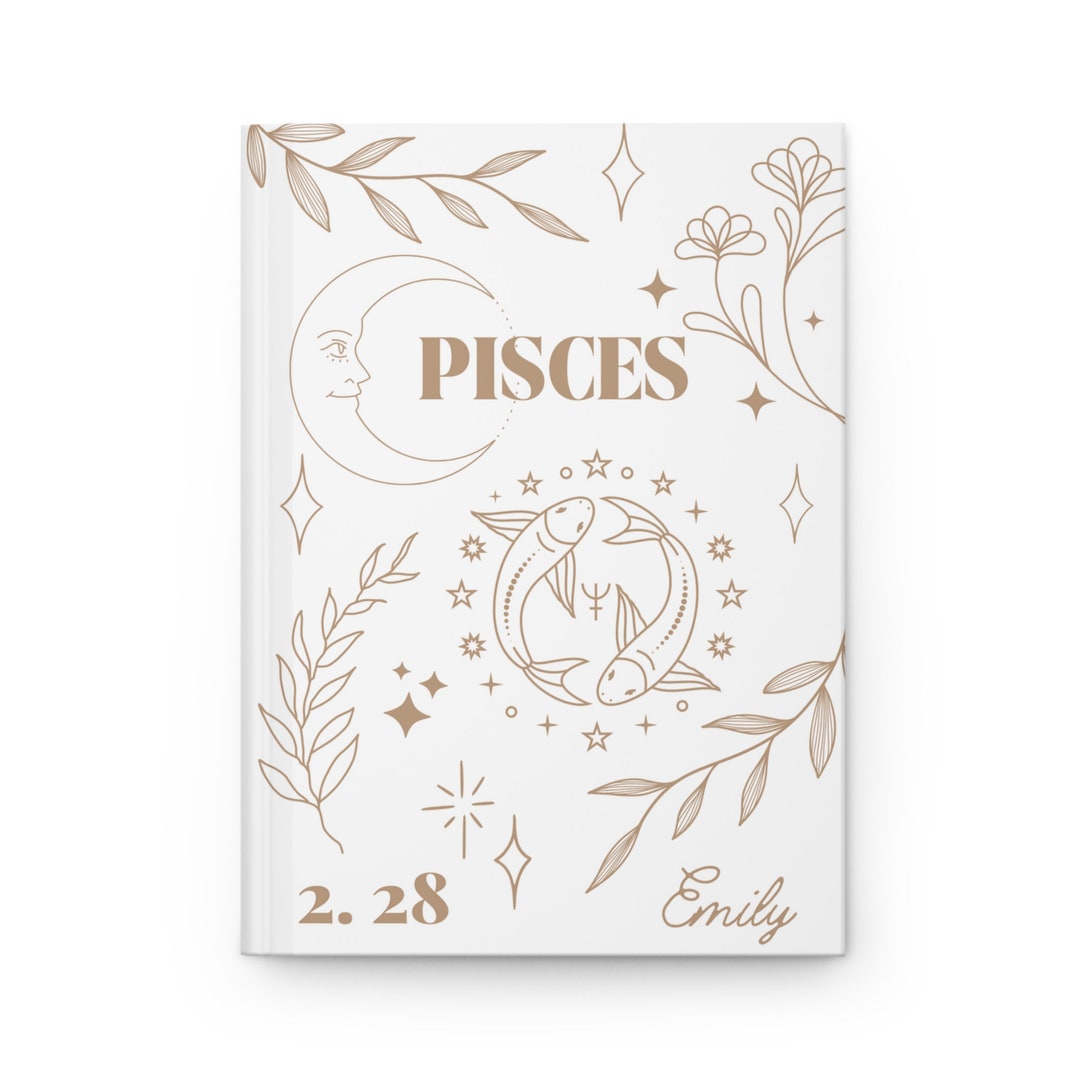 Pisces Zodiac Journal Personalized Journal for Women Personalised Diary ...