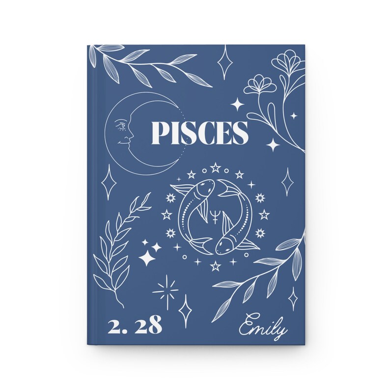 Pisces Zodiac Journal Personalized Journal for Women Personalised Diary ...