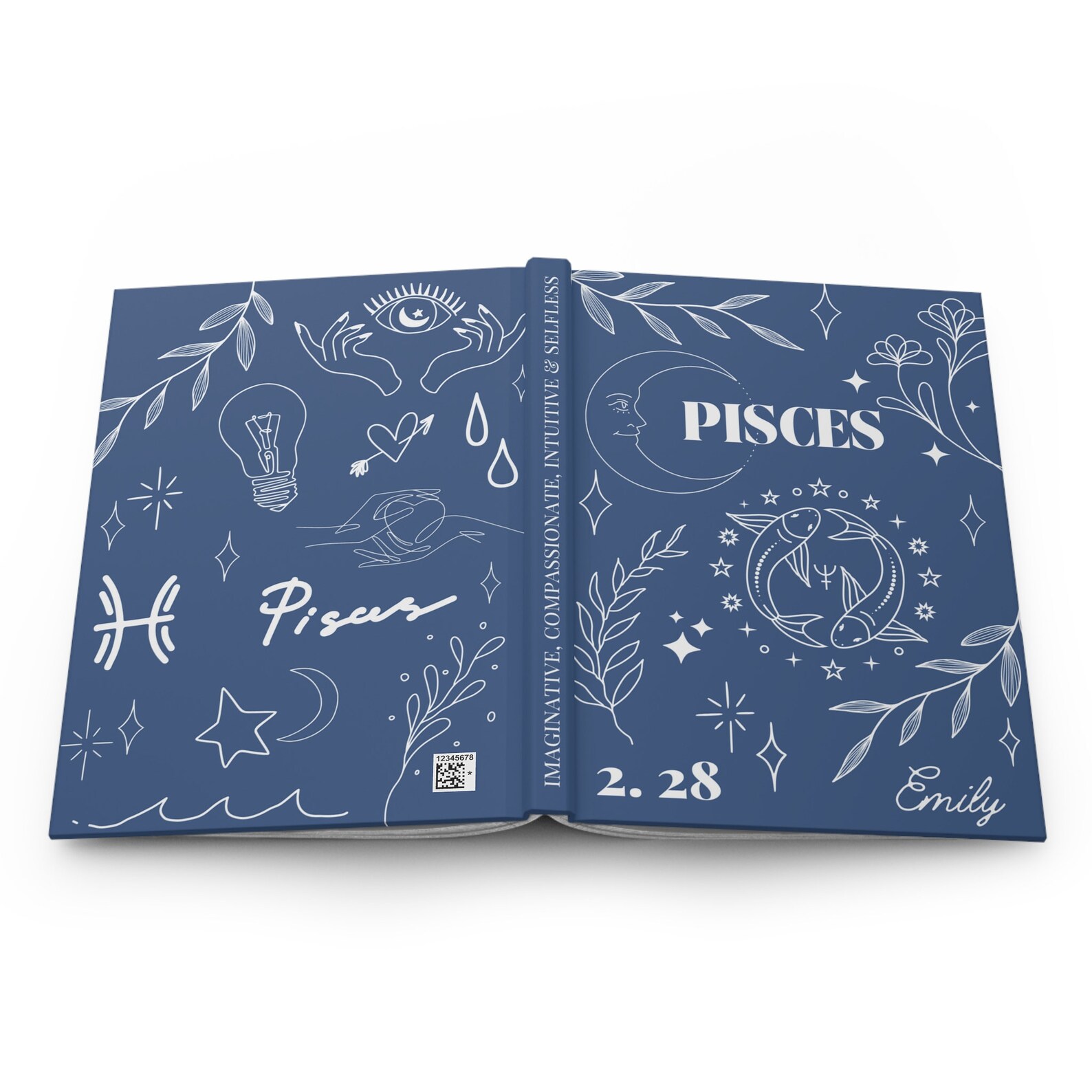 Pisces Zodiac Journal Personalized Journal for Women Personalised Diary ...