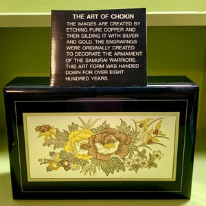 The Art of Chokin Etched Musical Jewelry Box. Made in Japan. Plays ...