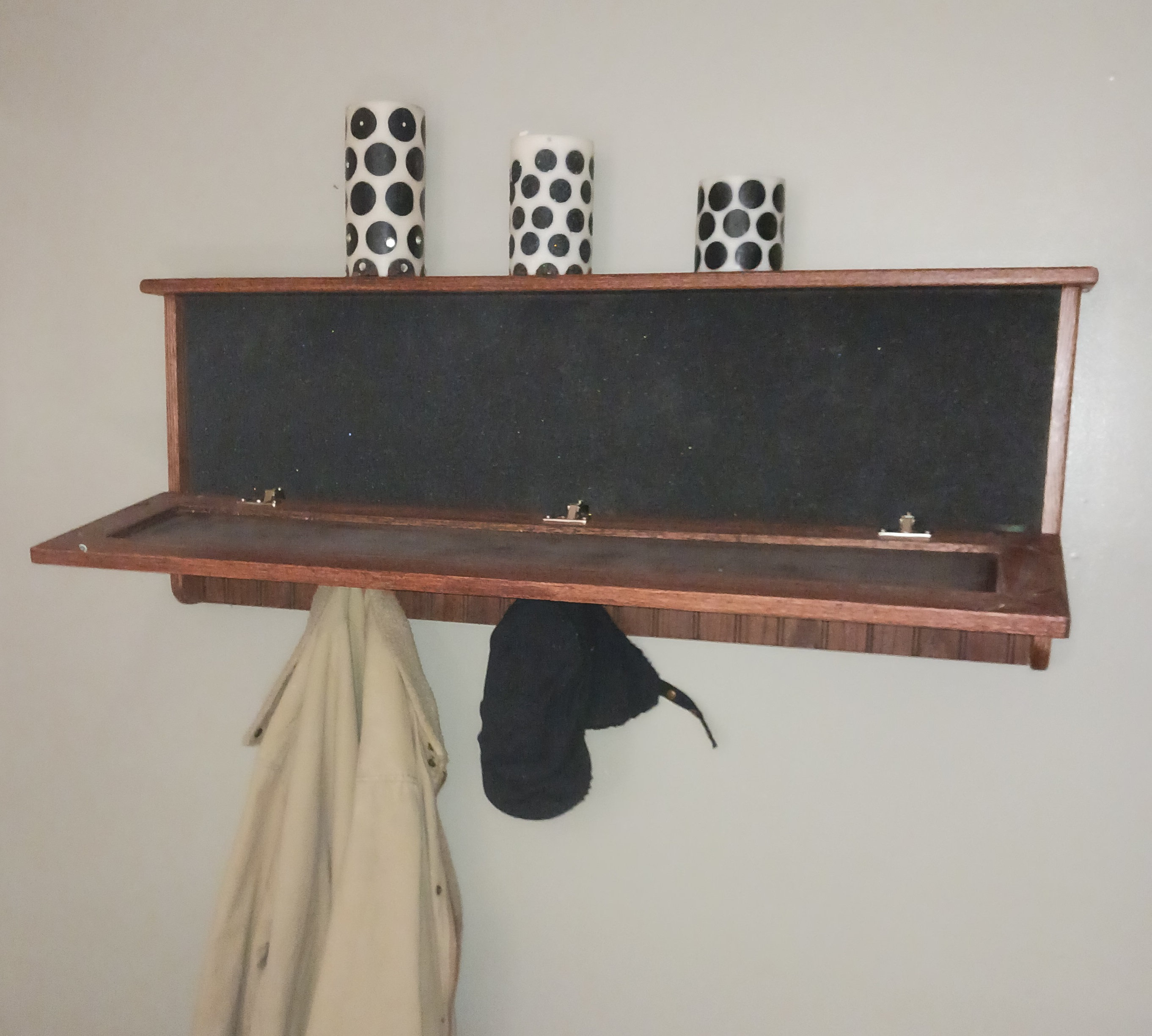 Handcrafted Wooden Concealment Coat Rack and Shelf With RFID Lock - Etsy