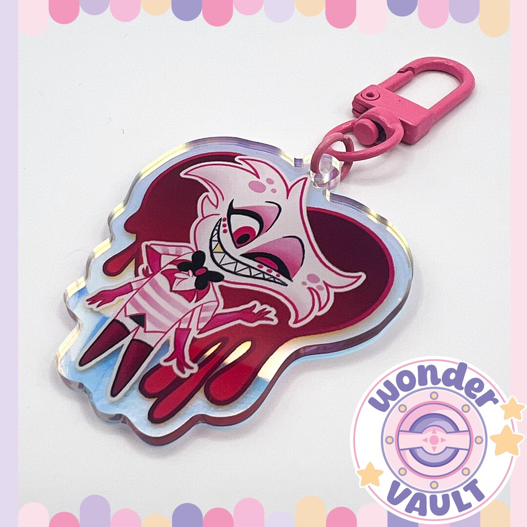 Keychain | Angel Dust | Hazbin Hotel | Acrylic - Etsy