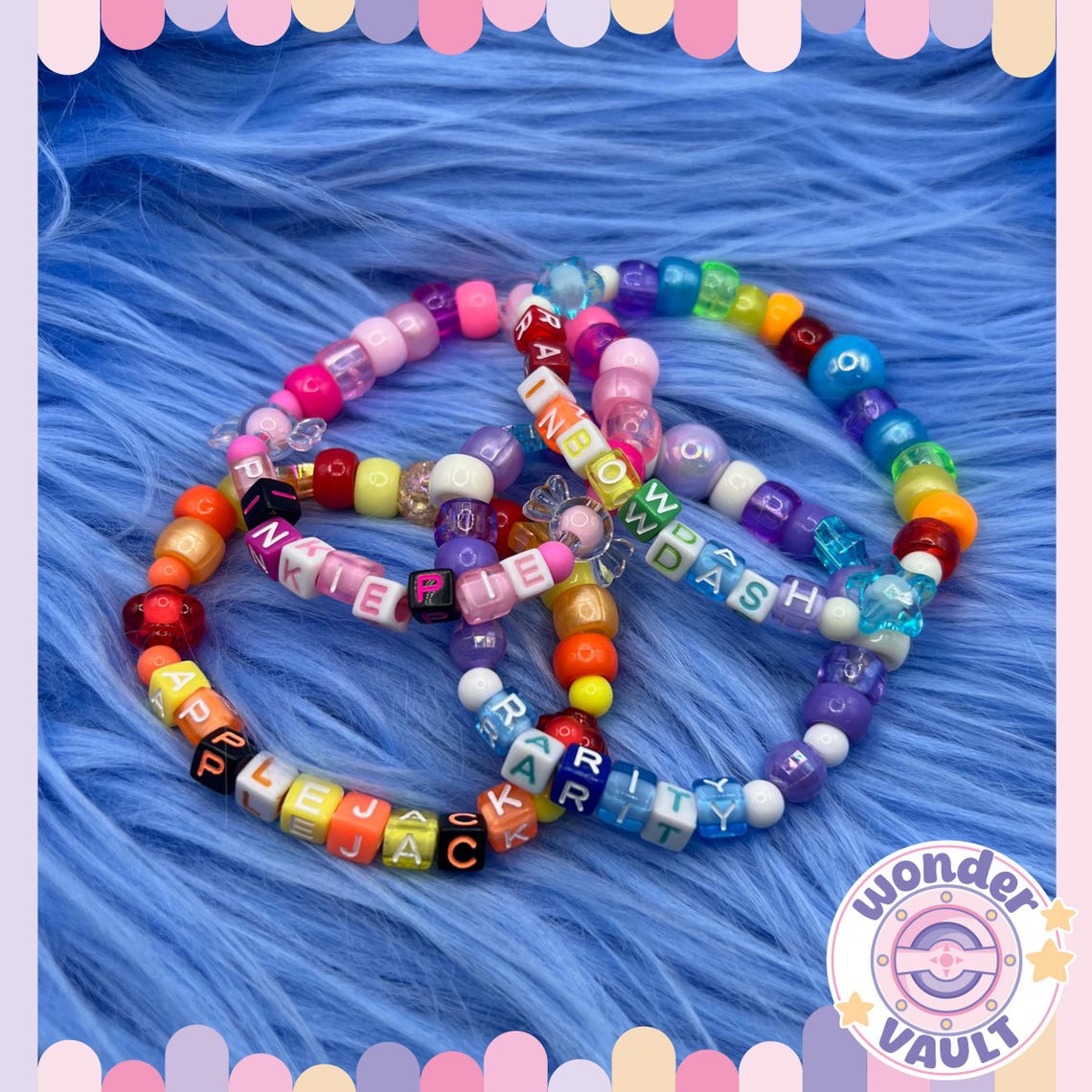 Kandi Bracelet | Applejack - Rainbow Dash - Pinkie Pie - Rarity | My ...
