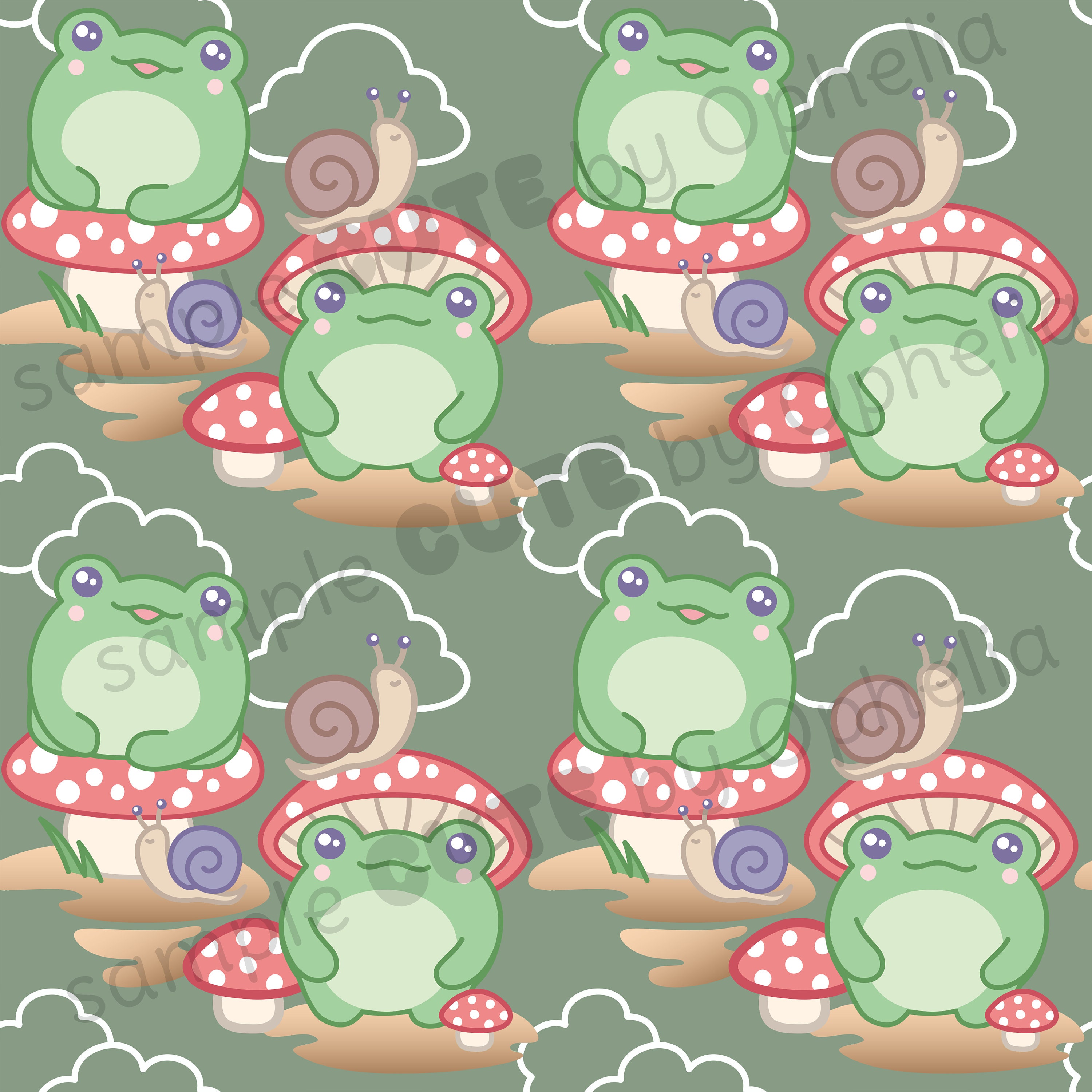 16 Digital Papers KAWAII COTTAGE CORE Seamless Pattern - Etsy