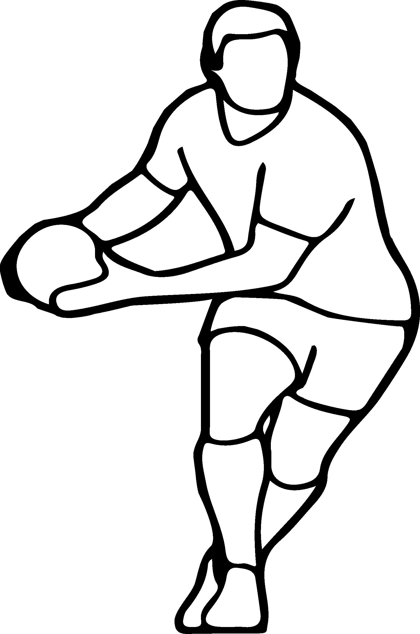 Rugby Player Action Outline Instant Download SVG PNG AI - Etsy