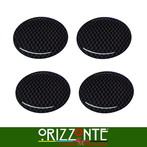 Set 4 Pieces Car Hub Cover Carbon 3D Resin 50 Mm Stickers - Etsy