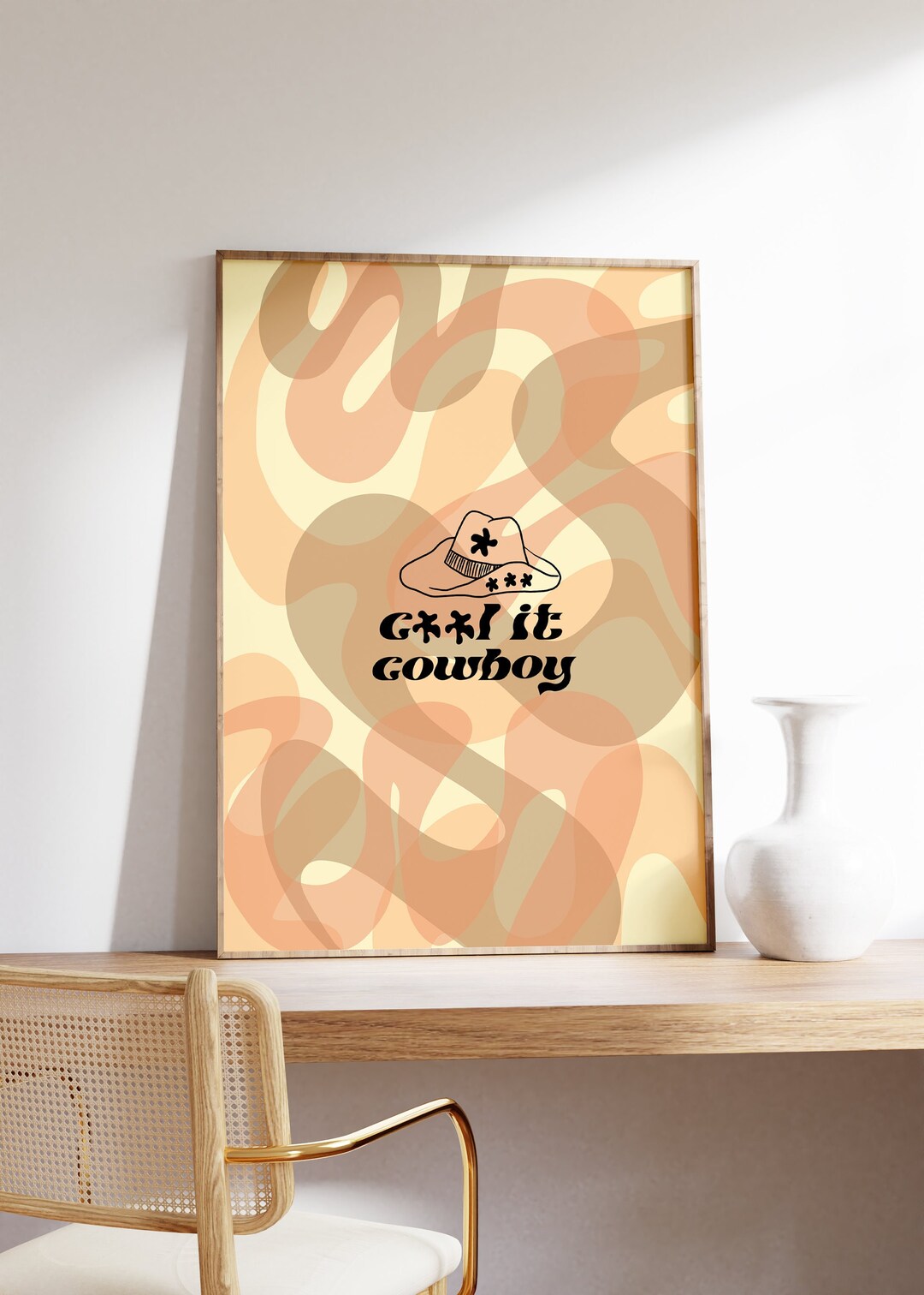 Cowboy Retro Quote Wall Print, Downloadable Prints, Wall Decor, Large ...