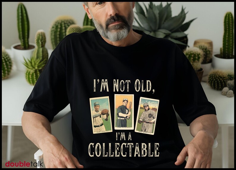 Vintage Baseball Shirt Card Collectible Tee Retro Style Graphic Design ...