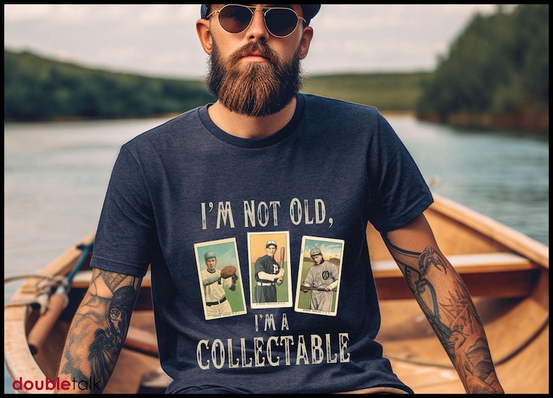 Vintage Baseball Shirt Card Collectible Tee Retro Style Graphic Design ...