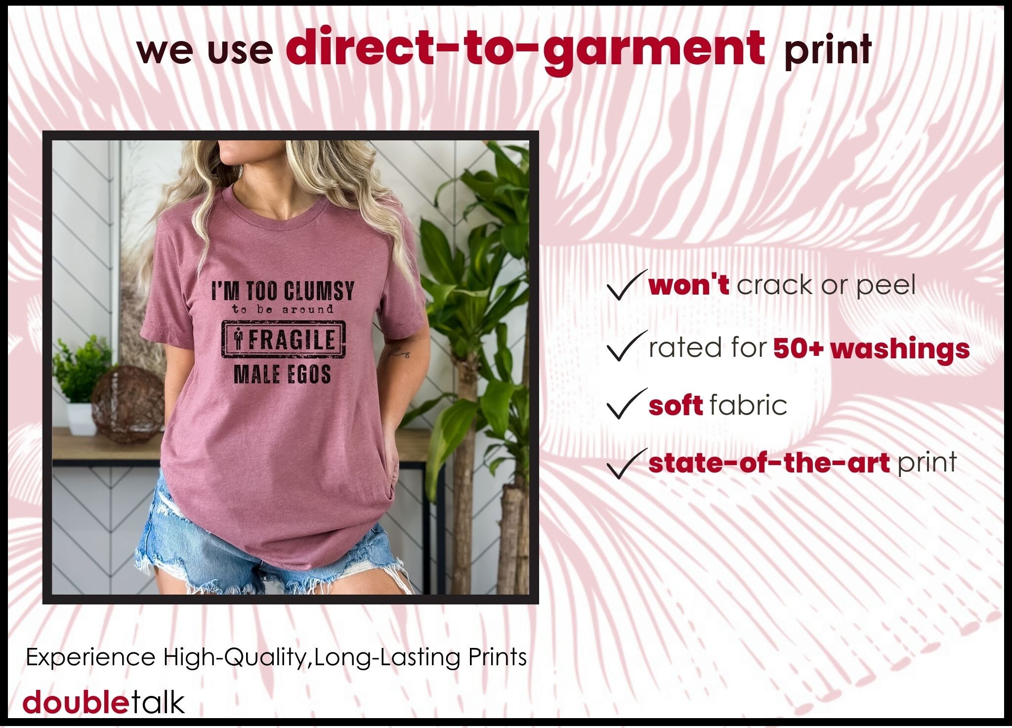 I'm Too Clumsy to Be Around Fragile Male Egos Tee, Feminist Shirt ...