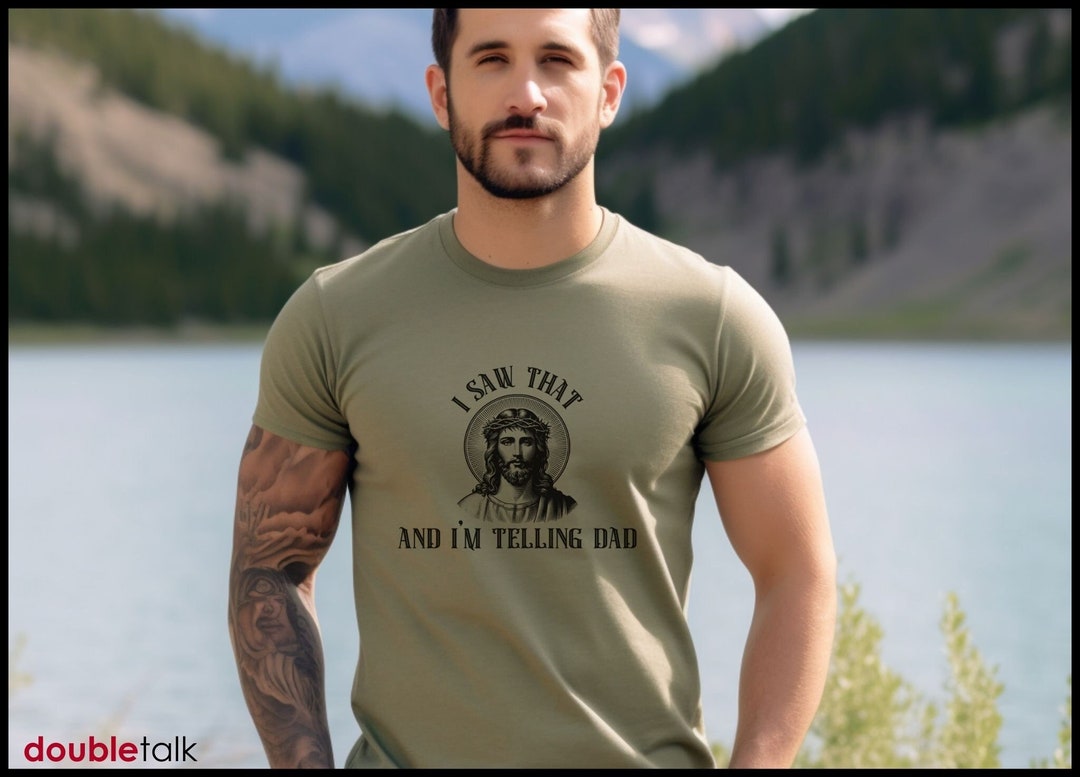 Funny Jesus T-shirt Christian Catholic Humor Shirt Humourous Faith Tee ...