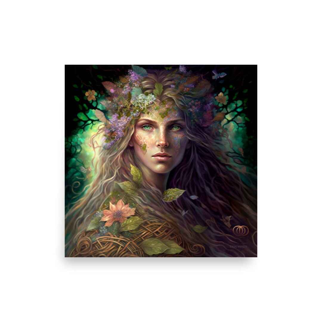 Ostara Fertile Ground Goddess Art Digital Art AI Art Print Home Decor ...