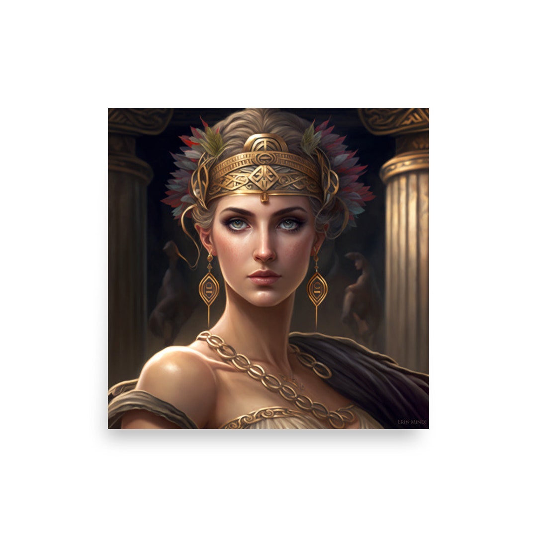 Hera Queen of the Gods Goddess Art Digital Art AI Art Print Home Decor ...