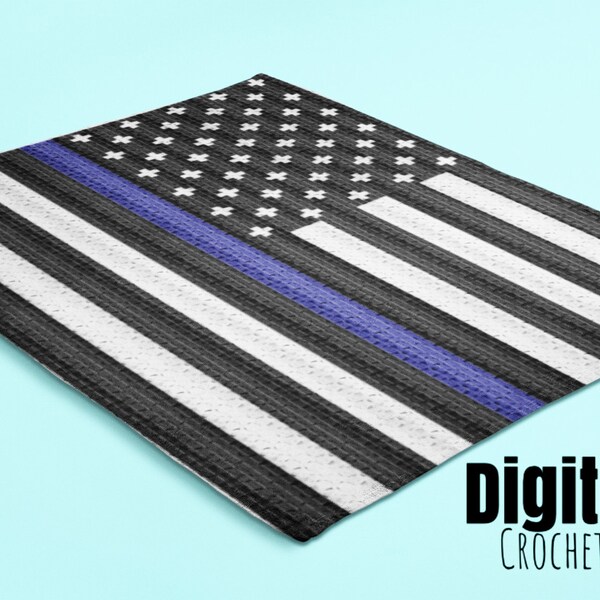 Crochet Thin Blue Line Flag Pattern - Etsy