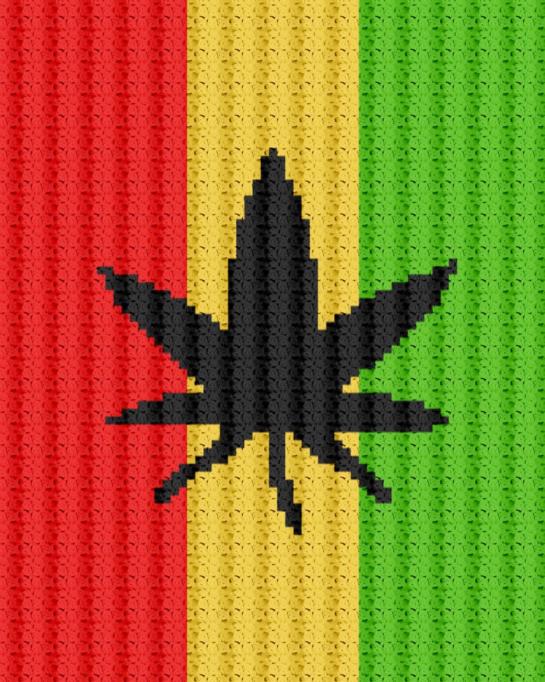 Crochet Pattern Graphghan C2C Corner to Corner Graph Marijuana - Etsy