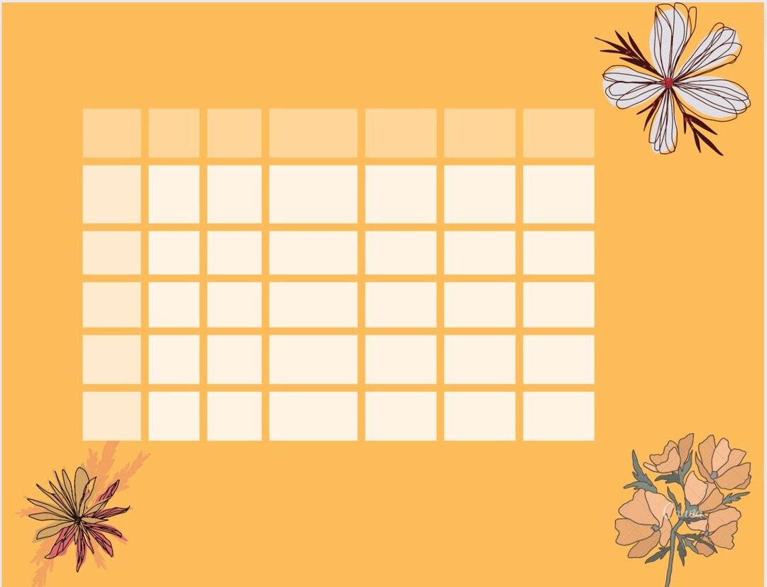 Customizable Monthly Calendar - Etsy