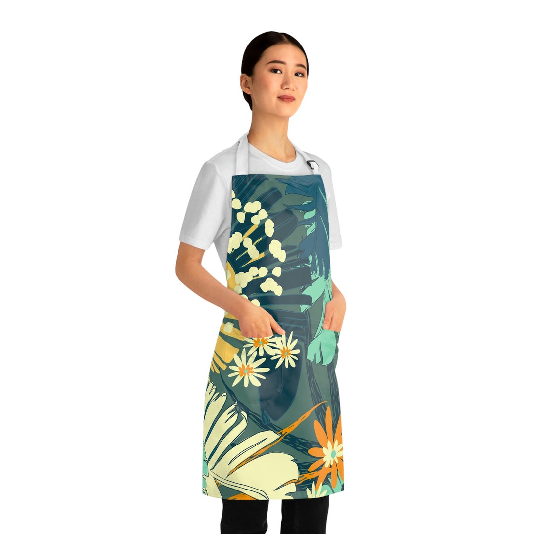 Jungle Blues Collection Apron Tropical Designer Apron - Etsy