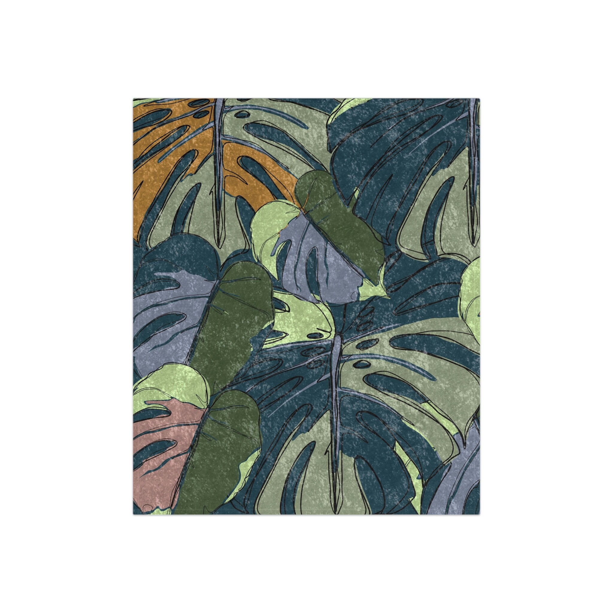 Hawaii Monstera Collection Crushed Velvet Blanket Tropical - Etsy