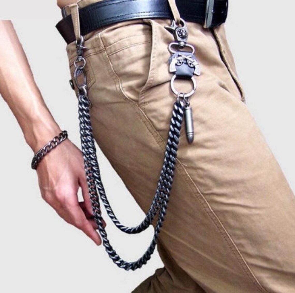 1PC Mens Hip Top Punk Rock Pants Trousers Jeans Waist Wallet - Etsy