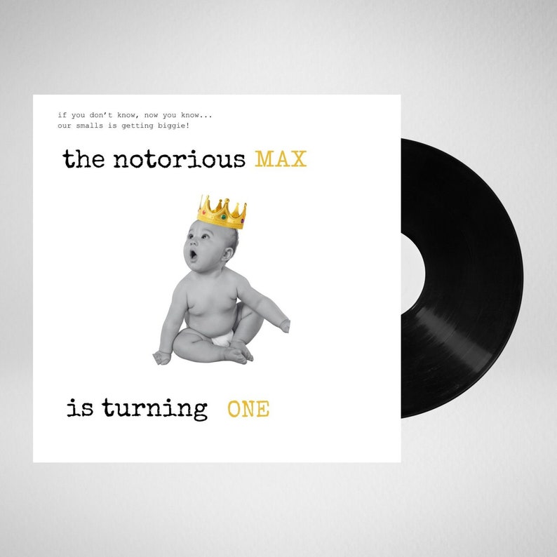 The Big ONE the Notorious ONE Ready to Party Birthday Invitation ...