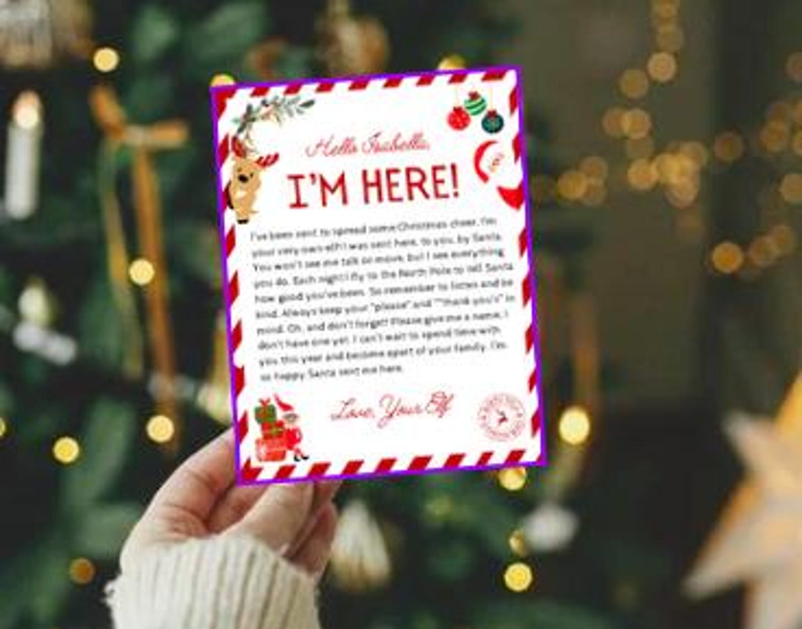 Editable Elf Arrival Letter First Year Letter Christmas Elf I'm Back ...