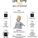 The Big ONE the Notorious ONE Editable Digital Birthday Party Stats ...