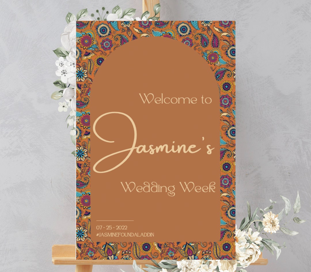 Editable Indian Wedding Welcome Sign: Custom Printable (digital ...