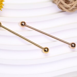 Industrial Bar With CZ Pyramid Industrial Piercing Jewelry 14G ...