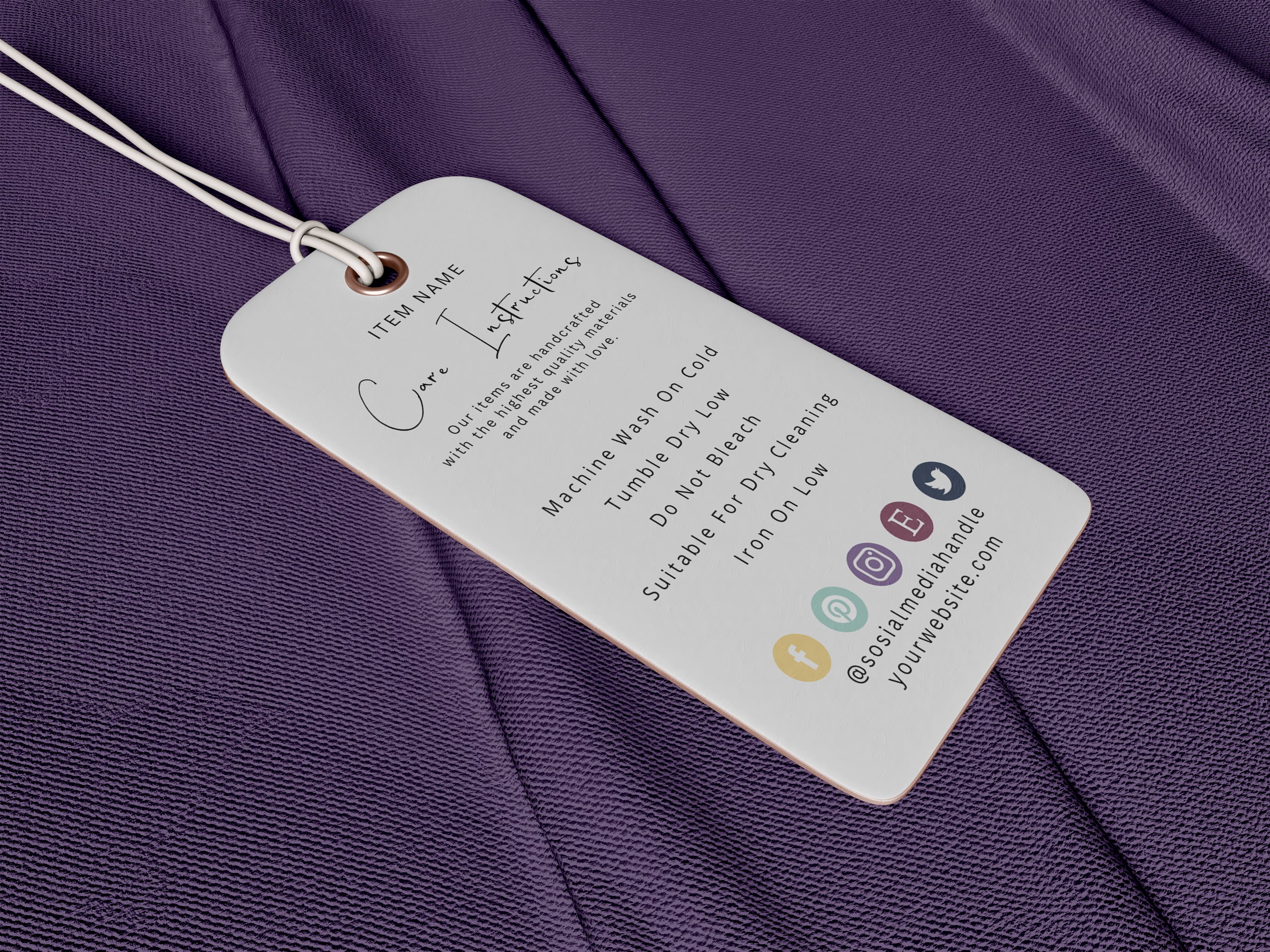 Editable Clothing Hang Tag Template | Colorful Hang Tags | Custom ...
