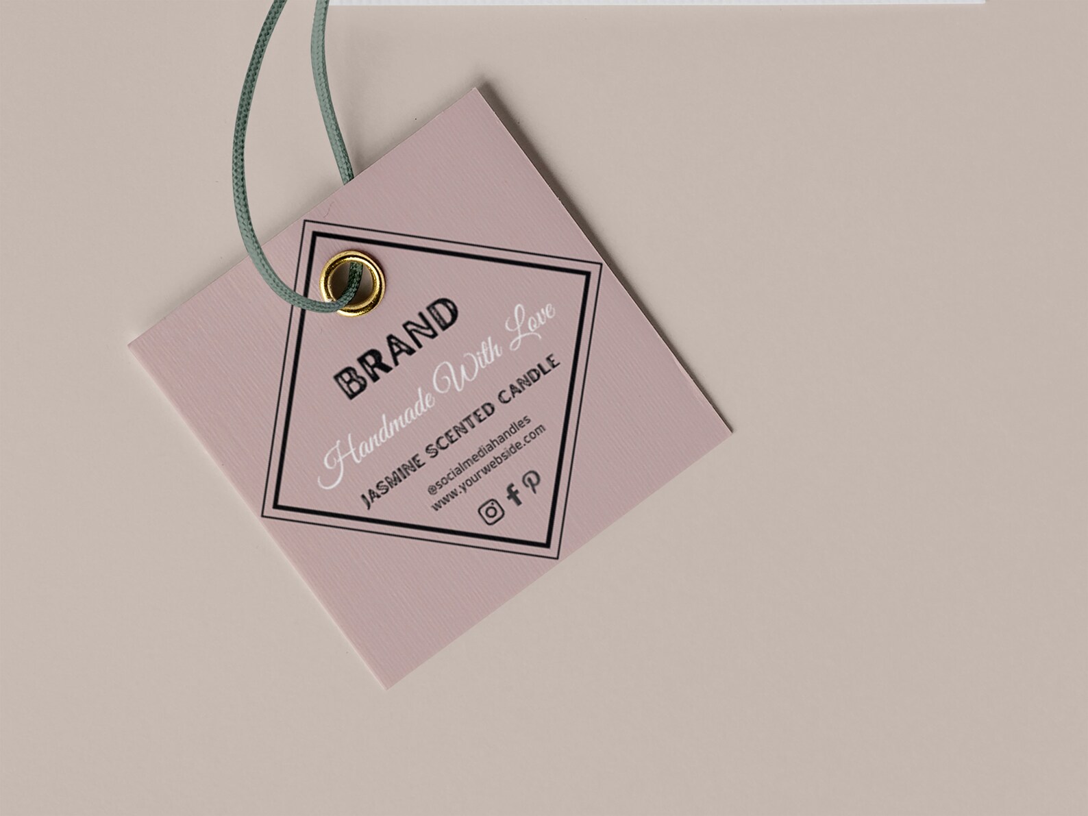 Printable Hang Tag Template,square Hang Tag,candle Tags,gift Tags,price ...