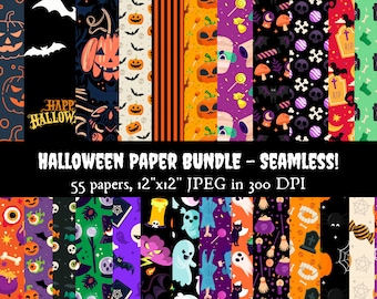 Halloween Digital Paper, Trick or Treat Scrapbook Papers, Boo Wallpaper ...