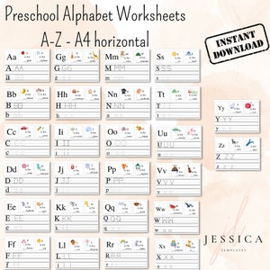26 ALPHABET Letter Sounds Worksheets Preschool Alphabet - Etsy