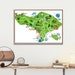 Bali Illustrated Map Art Print: Travel Wall Decor (digital Download) - Etsy