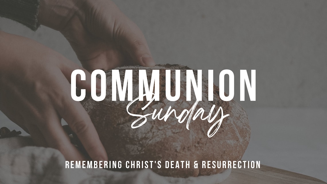 Communion Sunday Announcement Slide EDITABLE CANVA FILE Church ...