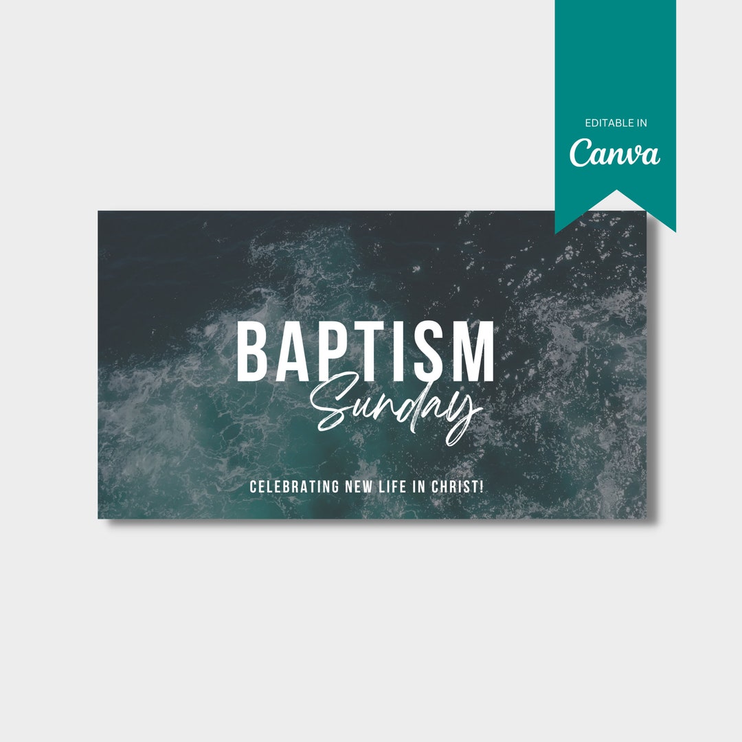 Church Baptism Announcement Slide | EDITABLE CANVA FILE | Church ...