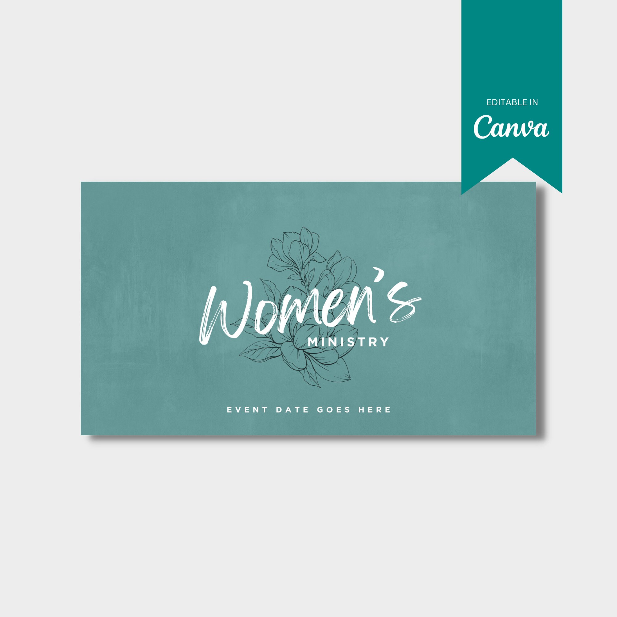 Women's Ministry Graphic Church Announcement Slide EDITABLE CANVA FILE ...