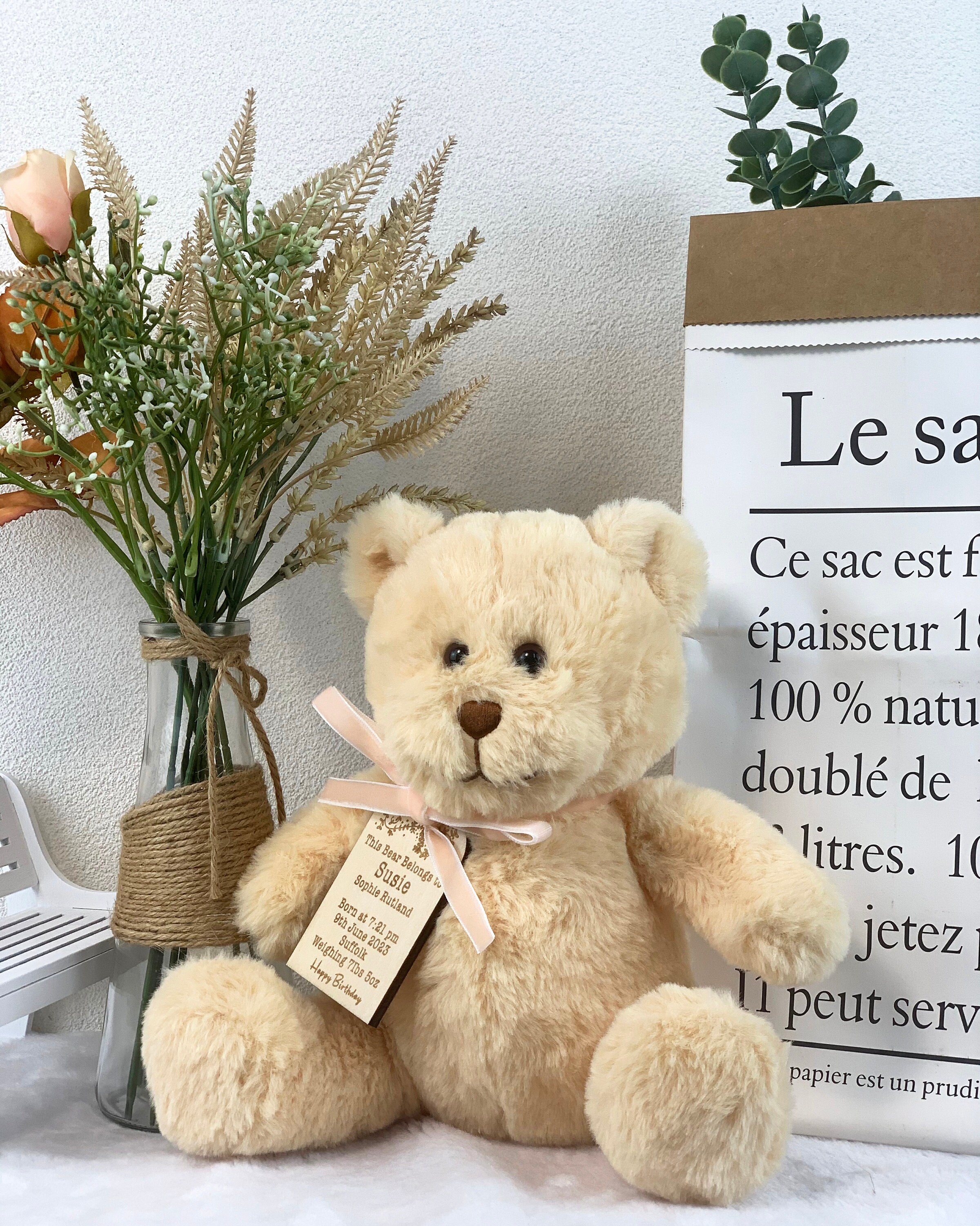 Personalized New Born Baby Teddy Bear, Custom Teddy Bear, Plushies ...