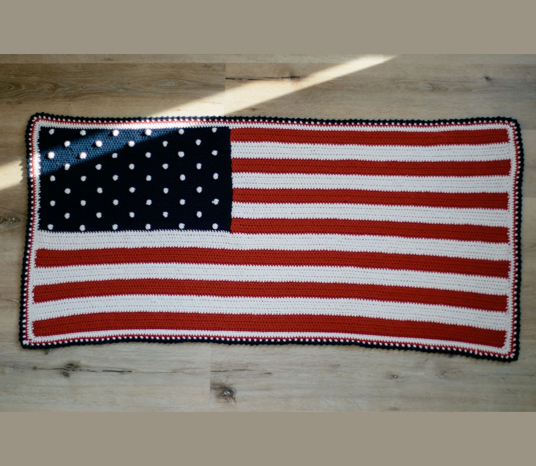 American Flag Baby Blanket Crochet Pattern (PDF) - Etsy