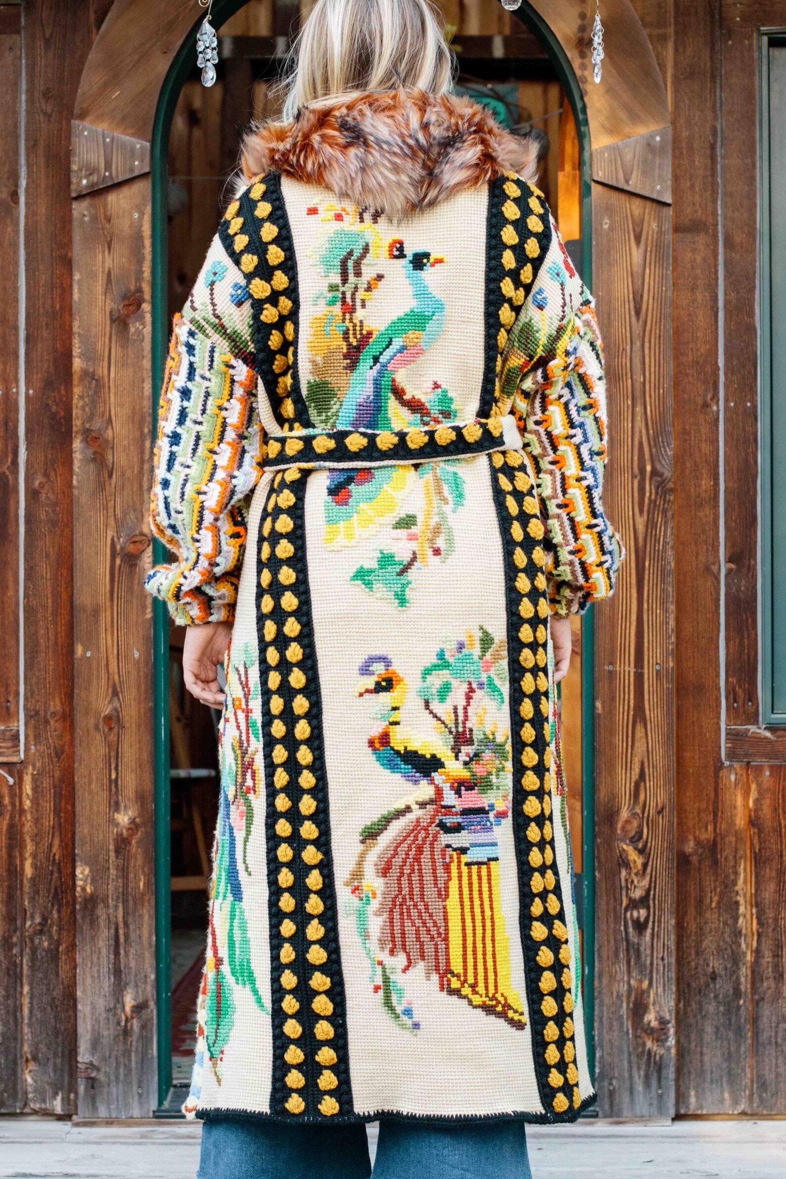 Proud as a Peacock Vintage Blanket Duster Coat - Etsy