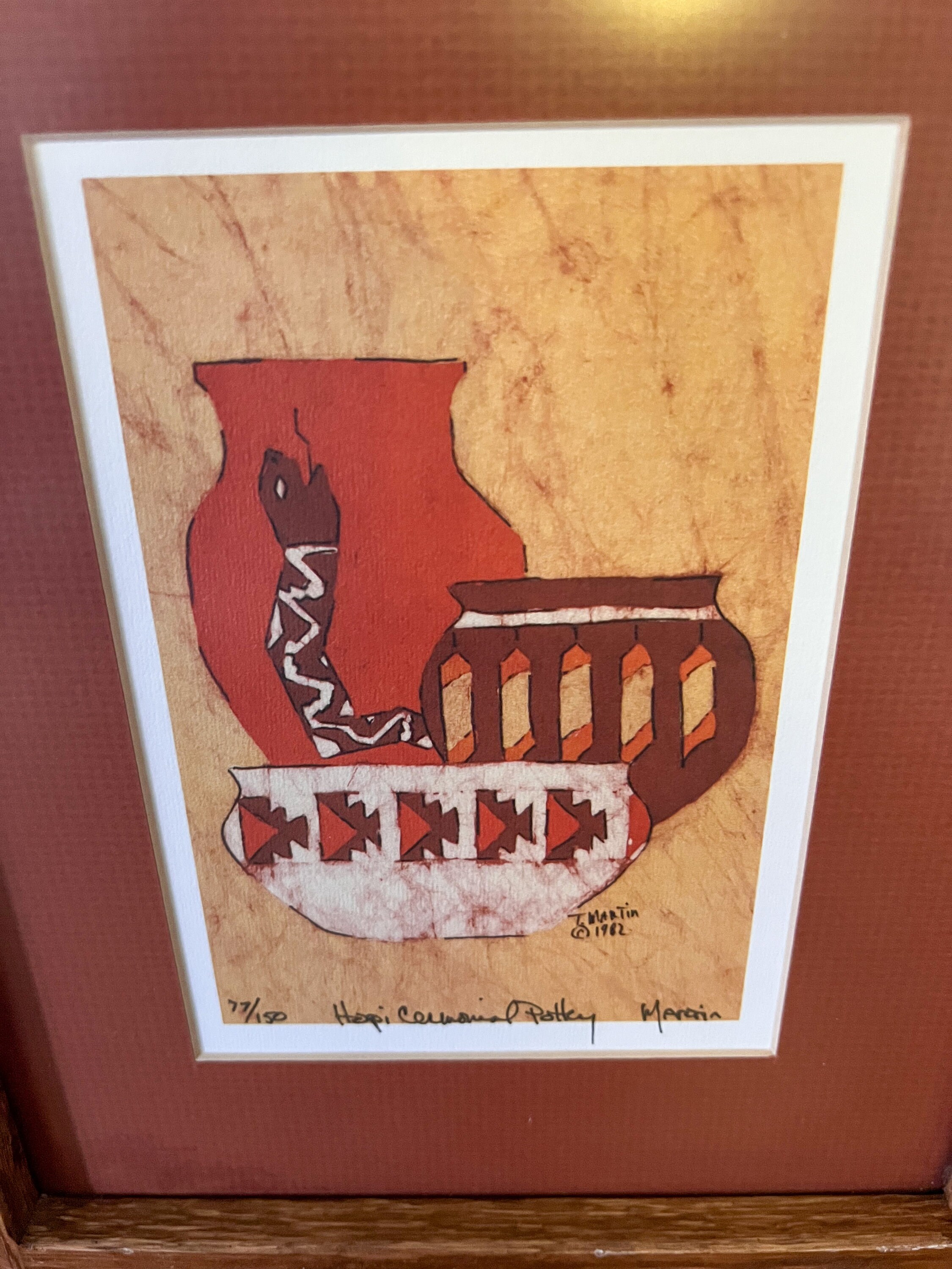 Vintage Batik Hopi Pottery Artist Print Signed Martin - Etsy